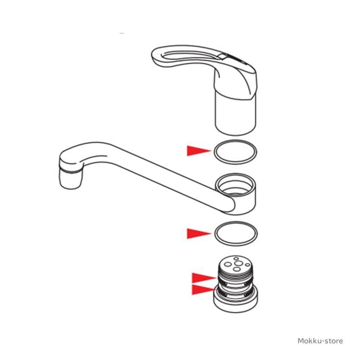 KVK 蛇口 パッキン PZ213NPK 交換品 部品 正規品 レバー式水栓 Xパッキン 浴室 化粧台 洗面台 台所 キッチン 水漏れ 修理 : モックストア - 通販 - Yahoo!ショッピング
