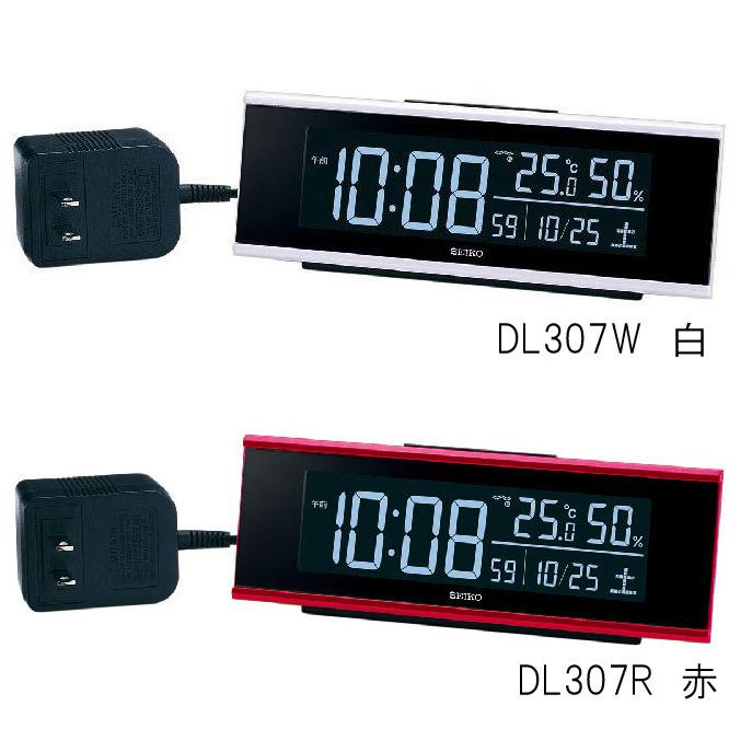 セイコー 目覚まし時計 温度湿度表示 フルオートカレンダーシリーズC3 赤メタリック DL307R/白 DL307W 電波時計 AC電源 : 木馬家具 - 通販 - Yahoo!ショッピング