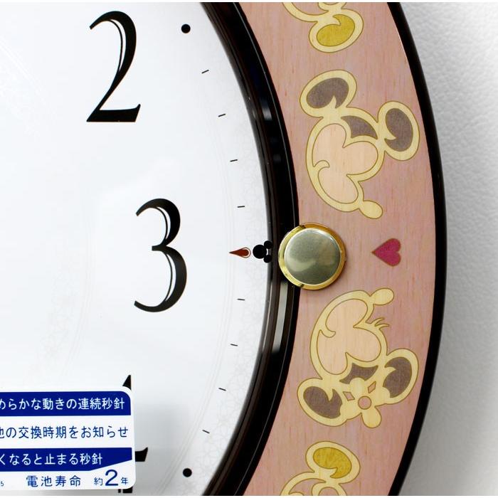SEIKO セイコー 大人ディスニー ミッキー＆ミニー 電波掛け時計 木枠 ピンク唐草模様光沢仕上げ FS511P : 木馬家具 - 通販 ...