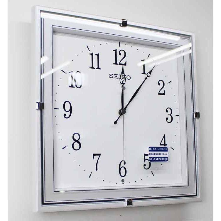 SEIKO セイコー 電波掛け時計 角型 電池切れ予告機能 連続秒針 白パール塗装 KX232W : 木馬家具 - 通販 - Yahoo!ショッピング