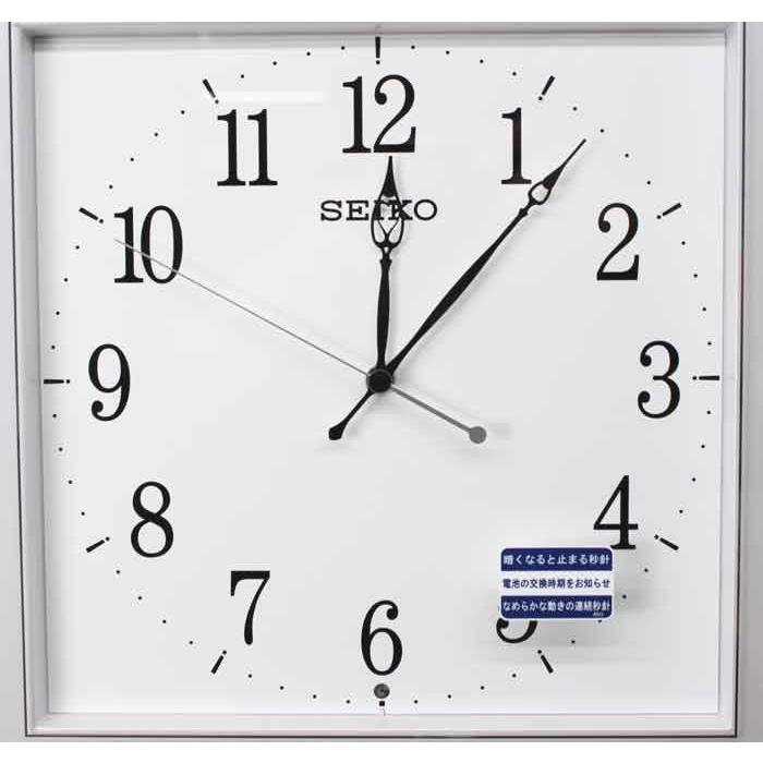 SEIKO セイコー 電波掛け時計 角型 電池切れ予告機能 連続秒針 白パール塗装 KX232W : 木馬家具 - 通販 - Yahoo!ショッピング