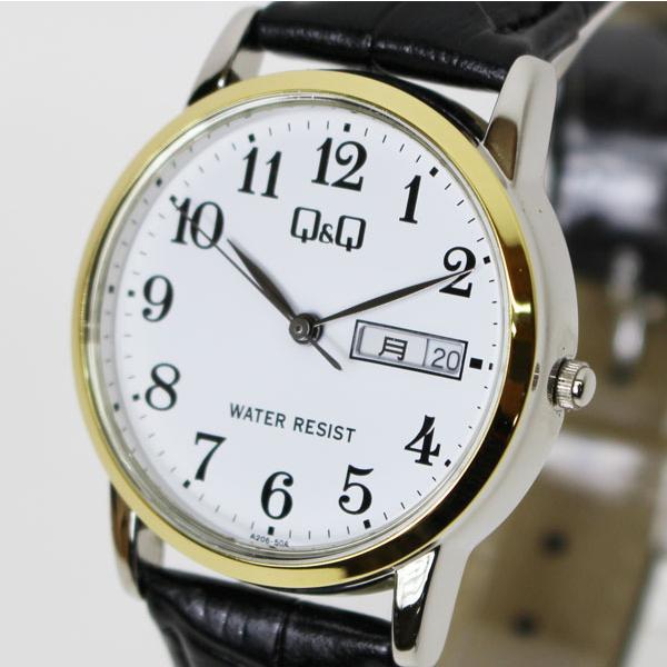 Q&Q シチズン 腕時計 メンズ Day&Date デイ&デイト 合皮ベルト カレンダー アナログ 日常生活防水 A182-301、A202-304、A206-504 : 木馬家具 - 通販 ...