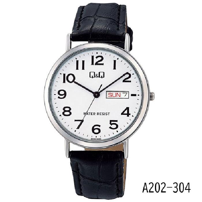 Q&Q シチズン 腕時計 メンズ Day&Date デイ&デイト 合皮ベルト カレンダー アナログ 日常生活防水 A182-301、A202-304、A206-504 : 木馬家具 - 通販 ...