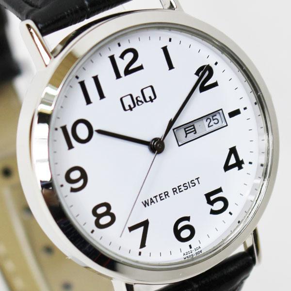Q&Q シチズン 腕時計 メンズ Day&Date デイ&デイト 合皮ベルト カレンダー アナログ 日常生活防水 A182-301、A202-304、A206-504 : 木馬家具 - 通販 ...
