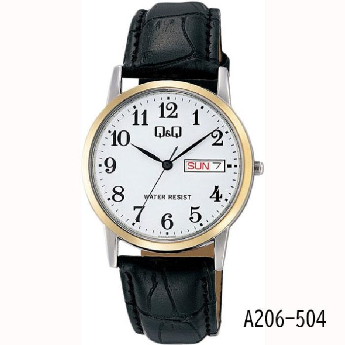 Q&Q シチズン 腕時計 メンズ Day&Date デイ&デイト 合皮ベルト カレンダー アナログ 日常生活防水 A182-301、A202-304、A206-504 : 木馬家具 - 通販 ...