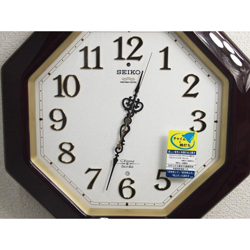 SEIKO 送料無料 訳あり特価 セイコー チャイム&ストライク 電波掛け時計 報時時計 木枠 オーク材 茶 RX210B : 木馬家具 ...