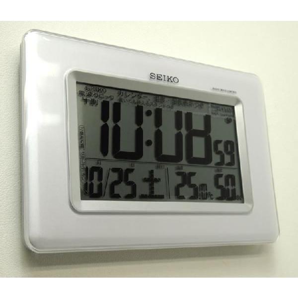 セイコー 電波掛置兼用時計 SQ424W 温湿度表示 白パール :SQ424W:木馬家具 - 通販 - Yahoo!ショッピング