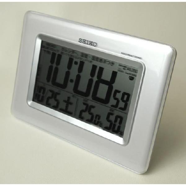 セイコー 電波掛置兼用時計 SQ424W 温湿度表示 白パール :SQ424W:木馬家具 - 通販 - Yahoo!ショッピング