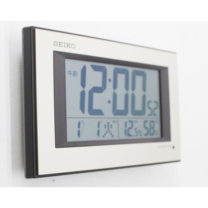 SEIKO CLOCK セイコークロック 夜間自動点灯 プラスチック枠デジタル電波掛時計 薄金色パール塗装 SQ438G : 木馬家具 - 通販 - Yahoo!ショッピング