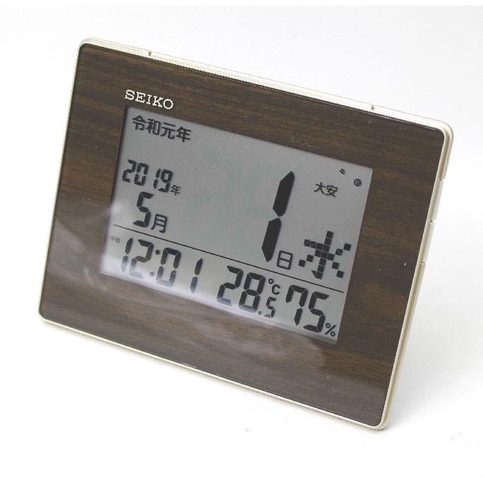 セイコー SEIKO 掛け置き兼用 目覚まし時計 電波時計 SQ442B デジタル 令和表示 カレンダー 送料無料 : 木馬家具 - 通販 - Yahoo!ショッピング