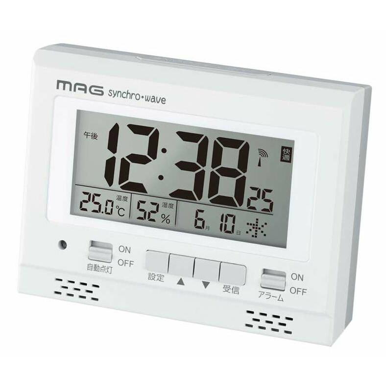 訳あり特価 アウトレット品 MAG電波自動点灯目覚まし時計 ライトル T-780 WH-Z : t-780wh-z : 木馬家具 - 通販 - Yahoo!ショッピング