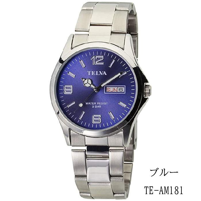 TELVA クレファー TELVA テルバ アナログウオッチ メンズ 腕時計 日本製ムーブメント 日付・曜日付 TE-AM176、TE-AM177、TE-AM180、TE-AM179、TE ...