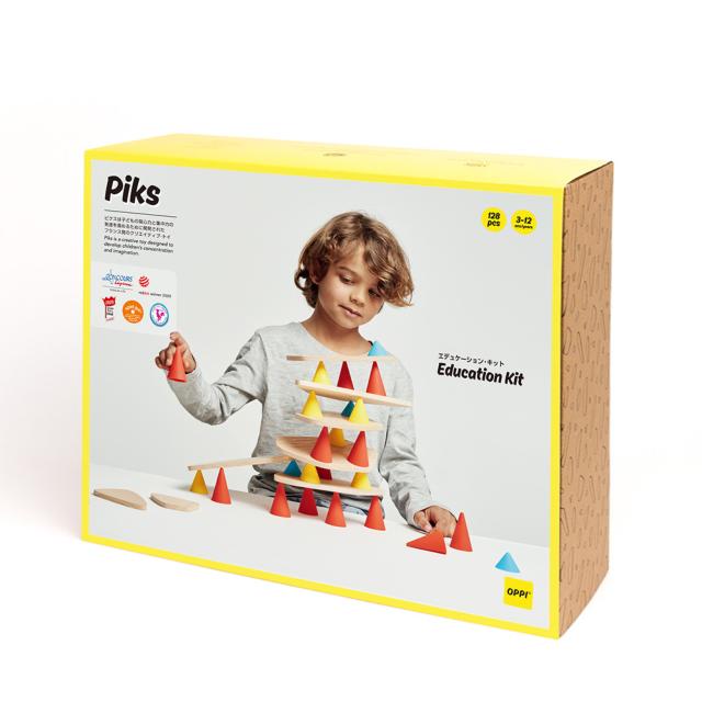 積み木 知育玩具 3歳 4歳 5歳 誕生日 プレゼント 木のおもちゃ 指先 バランスゲーム ピクス piks エデュケーション・キット : 木 ...
