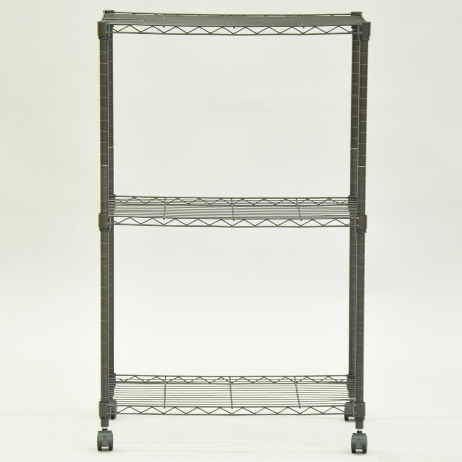 エイ・アイ・エス 配送無料 19Φスチールラックセット キャスター付き W600 D350 H960 スチールラック ラック リビング 子供部屋 ホワイト/ブラウン AIS-ALC6090 ...