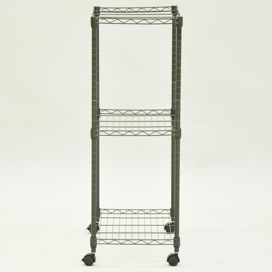 エイ・アイ・エス 配送無料 19Φスチールラックセット キャスター付き W600 D350 H960 スチールラック ラック リビング 子供部屋 ホワイト/ブラウン AIS-ALC6090 ...