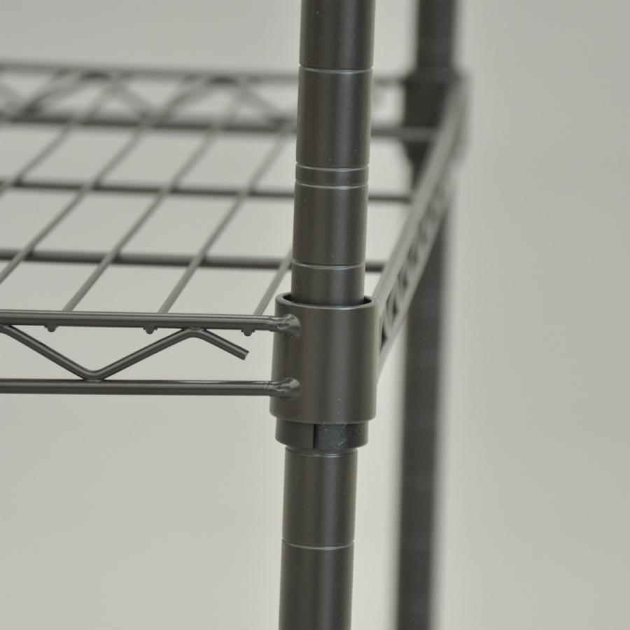 エイ・アイ・エス 配送無料 19Φスチールラックセット キャスター付き W600 D350 H960 スチールラック ラック リビング 子供部屋 ホワイト/ブラウン AIS-ALC6090 ...