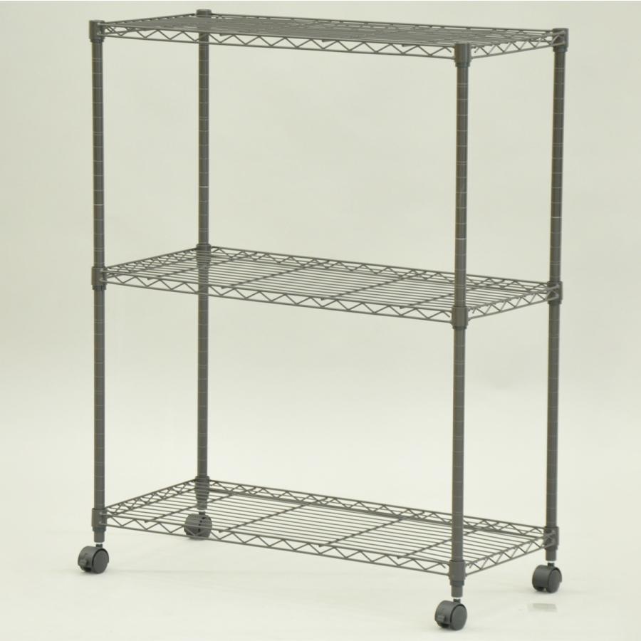 エイ・アイ・エス 配送無料 19Φスチールラックセット キャスター付き W750 D350 H960 スチールラック ラック リビング 子供部屋 ホワイト/ブラウン AIS-ALC7590 ...