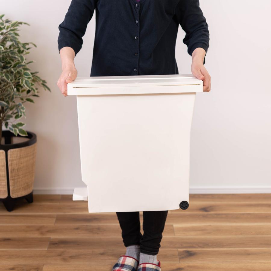 【配送無料】バタフライペダルペール 32L W228 D480 H485 ダストボックス ゴミ箱 収納家具 フットペダル式 袋止め シンプル スリム ホワイト グリーン ブラウン : 大川家具 ...
