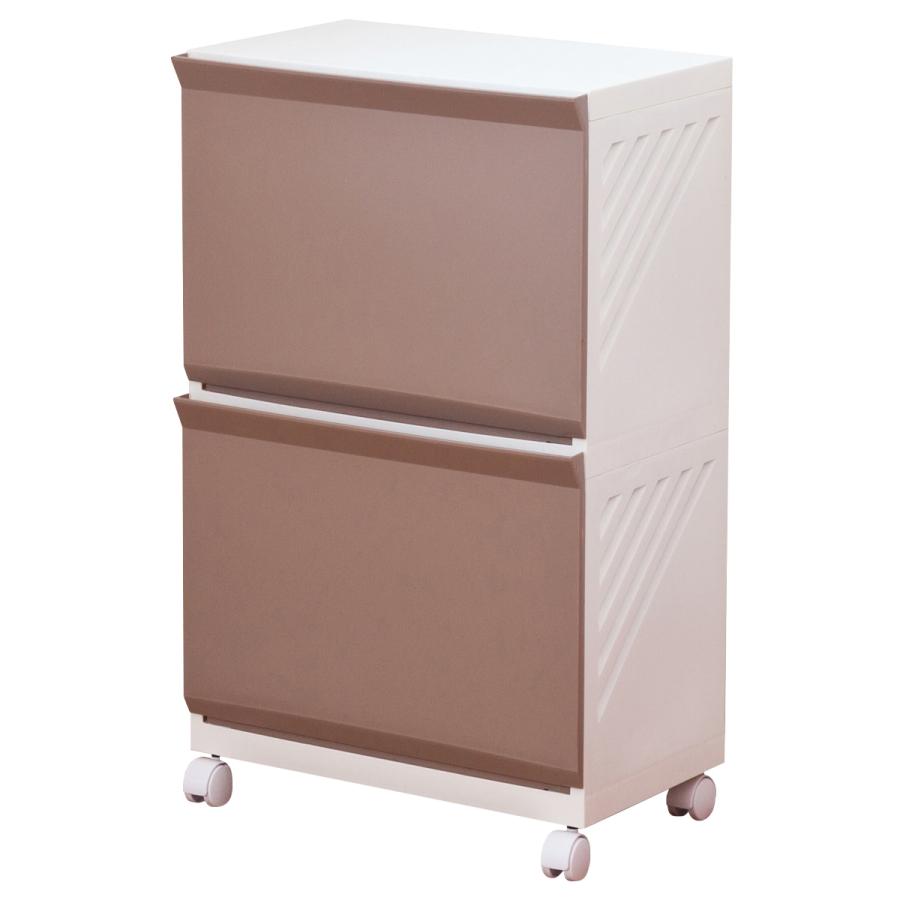 平和工業 配送無料 ランドリーボックス クレバン2段 W438 D287 H725 キャスター付き ランドリー収納 ランドリールーム リビング キッチン バスケット 収納家具 HW-LBCV2 ...