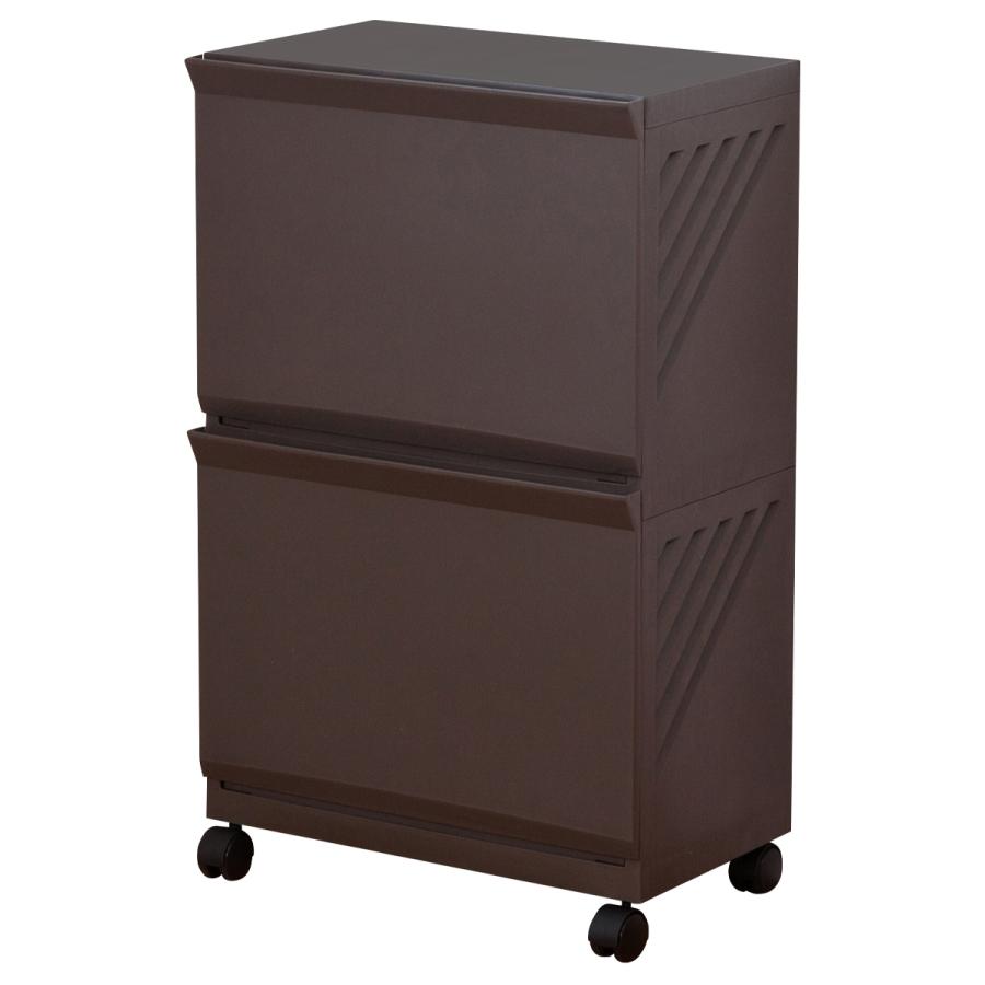 平和工業 配送無料 ランドリーボックス クレバン2段 W438 D287 H725 キャスター付き ランドリー収納 ランドリールーム リビング キッチン バスケット 収納家具 HW-LBCV2 ...