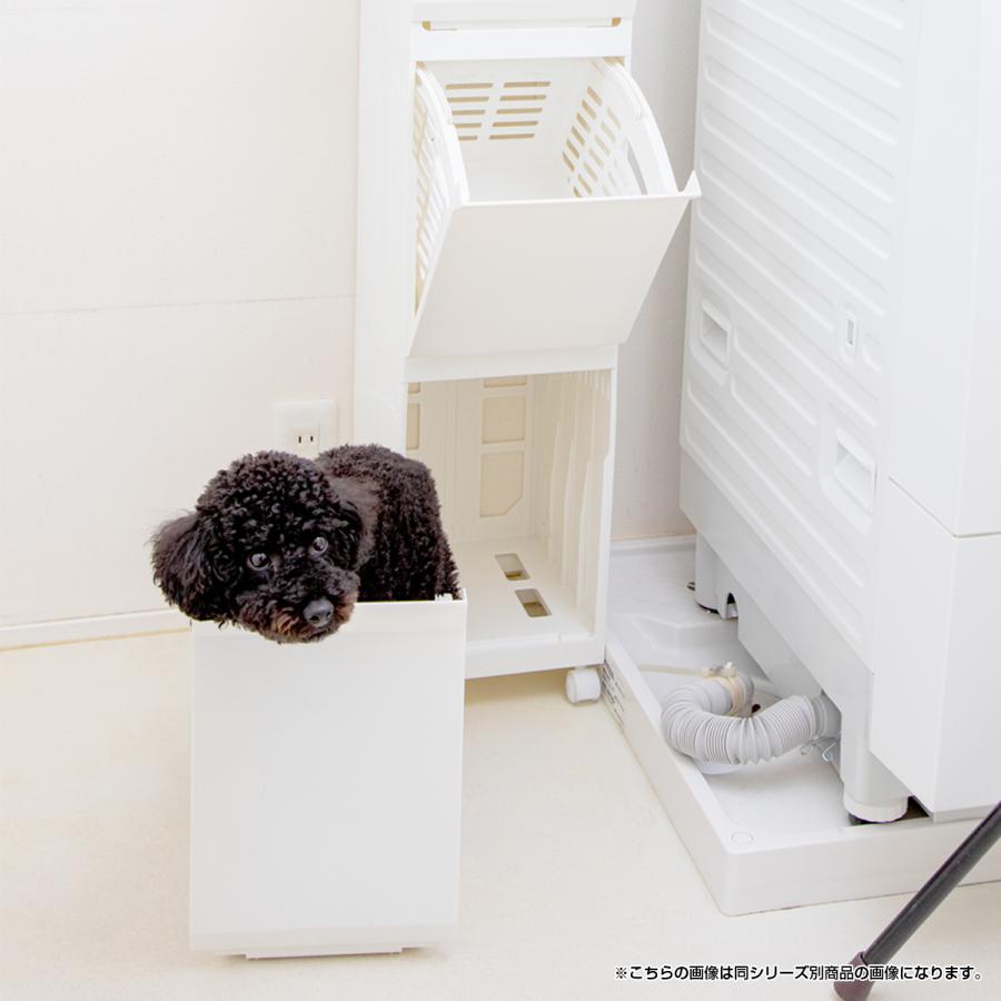 平和工業 配送無料 ランドリーボックス クレバン ハーフ2段 W220 D287 H725 クレバンシリーズ ランドリー収納 ランドリールーム 収納家具 キャスター付き HW-LBCV2H ...