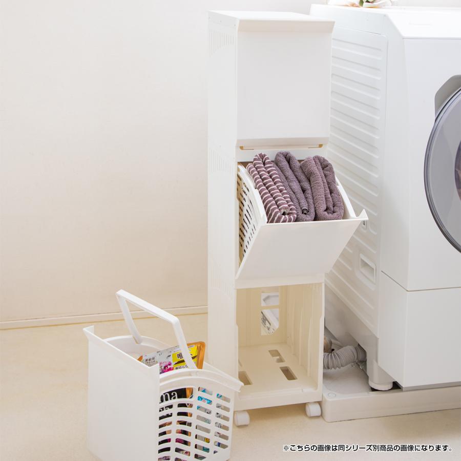 平和工業 配送無料 ランドリーボックス クレバン ハーフ2段 W220 D287 H725 クレバンシリーズ ランドリー収納 ランドリールーム 収納家具 キャスター付き HW-LBCV2H ...
