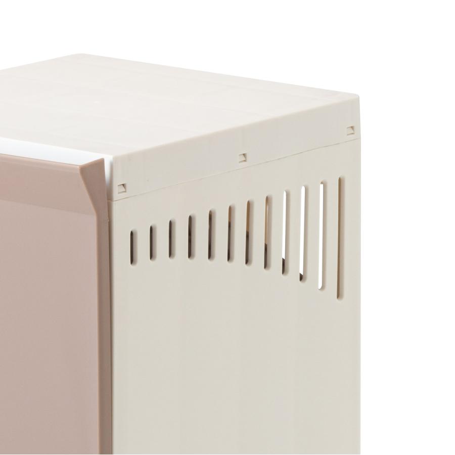 平和工業 配送無料 ランドリーボックス クレバン ハーフ2段 W220 D287 H725 クレバンシリーズ ランドリー収納 ランドリールーム 収納家具 キャスター付き HW-LBCV2H ...