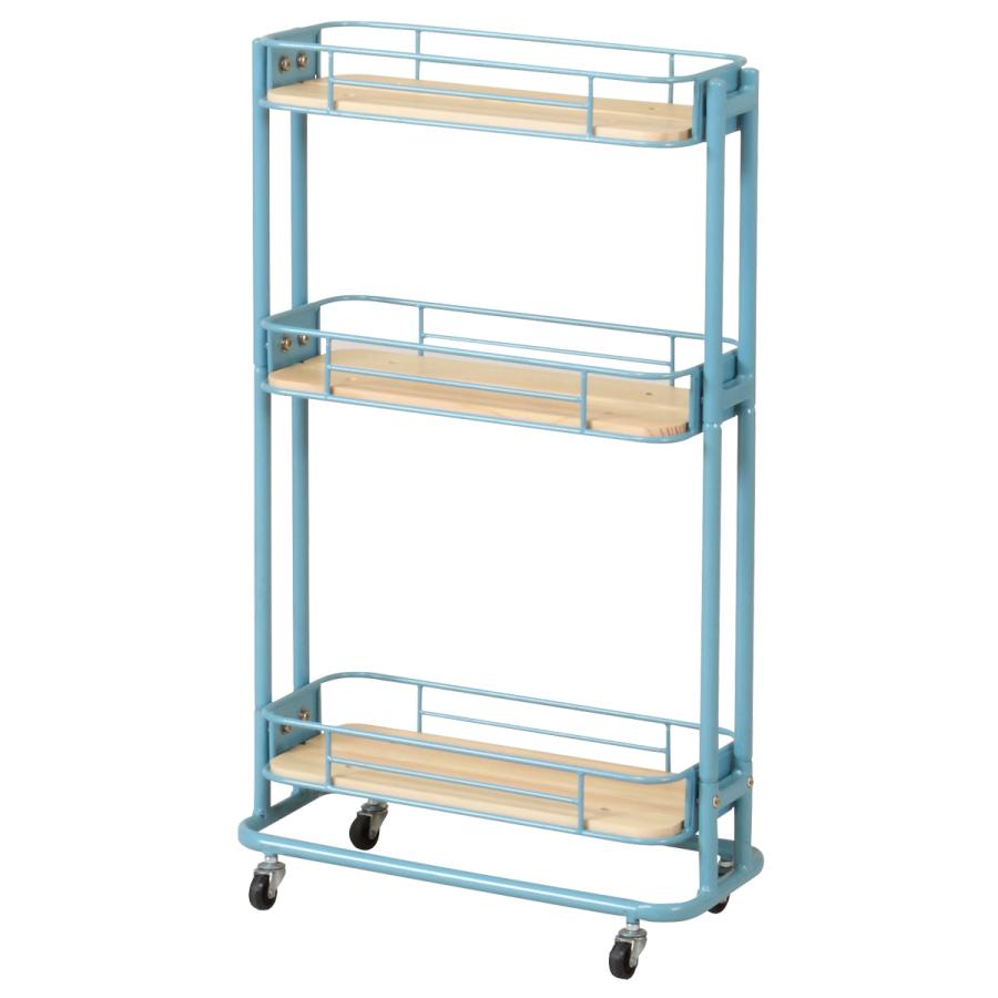 【配送無料】ビーワイケージ スリムワゴン W445 D200 H745 ワゴン 木製収納 木製家具 ターコイズブルー グレー ブラック OS×カーキ OS×ブラック : ke-bcw200 ...