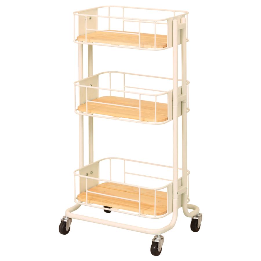 【配送無料】ビーワイケージ ワゴン W445 D350 H855 ワゴン 木製収納 木製家具 3段 ホワイト グレー ブラック OS×カーキ OS×ブラック :KE-BCW440:大川家具の ...