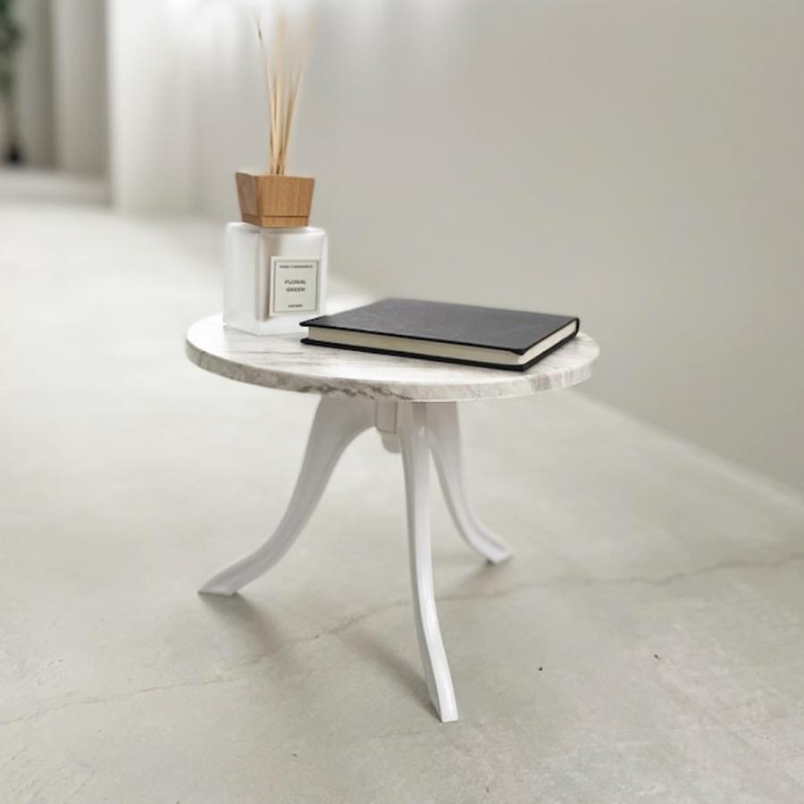 永井興産 配送無料 コーディサイドテーブル W300 D300 H525 サイドテーブル ミニテーブル 天然木 2WAY使用 海外インテリア マーブル/モルタル/ウッド NG-CTN3031 ...