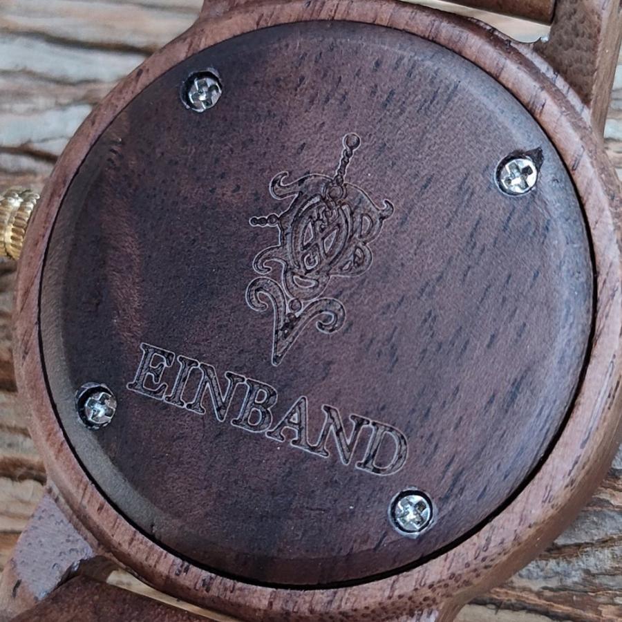 Reise Blue sandstone × Walnut 木製腕時計 32mm 女性向け EINBAND アインバンド レディース クォーツ ブルーサンドストーン :EIGOCL51 ...