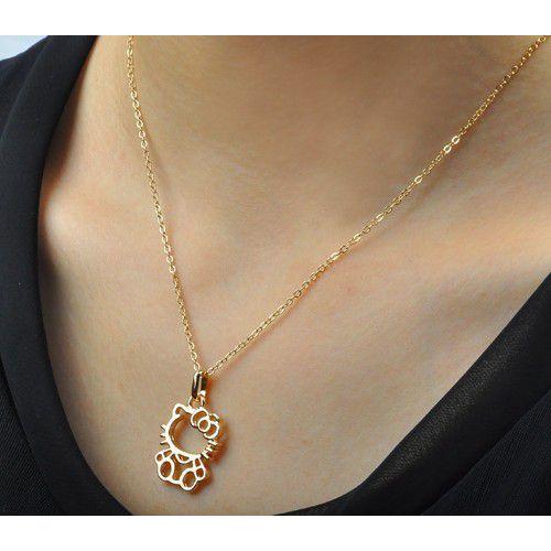 ネックレス K18 18金GP 18k キティちゃん ハローキティー ハロー ネックレス K18 18金GP 18k キティちゃん ハローキティー ハロー