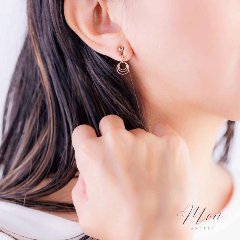 Lien イヤリング レディース シンプル 10金 K10 ゴールド プレゼント ギフト 記念日 誕生日 :lienearrings01:MON-angers - 通販 - Yahoo!ショッピング