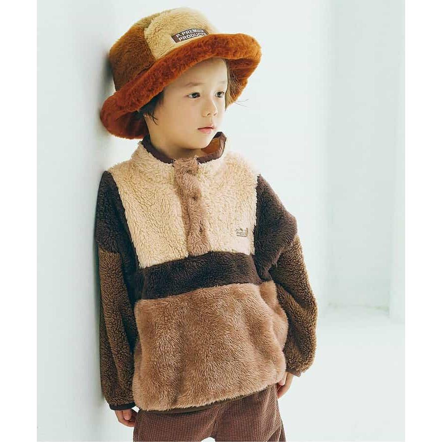 マルチカラー切替ファーフリースプルオーバー ベージュ 女の子 男の子 子供服 : monacoco - 通販 - Yahoo!ショッピング