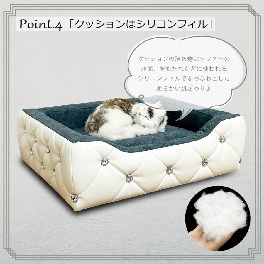 キラキラストーン付き姫系ペットソファー 猫用 小型犬用 お昼寝 おしゃれ 室内用 メーカー直送 : ベルト専門店MONCREST - 通販 - Yahoo!ショッピング