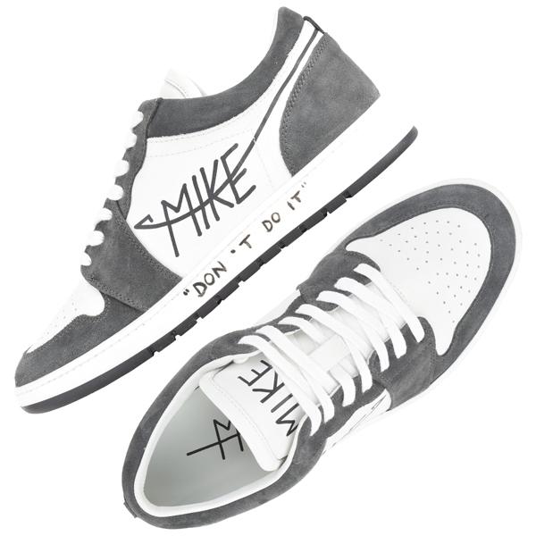 MIKE DON'T DO IT マイク ドント ドゥイット レースアップ レザー スニーカー/MKSH01018 DARK GREY ...