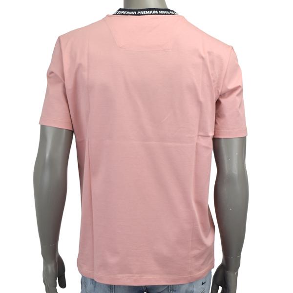 P.M.D.S. ピーエムディーエス DIORIK FIT BASIC M/ネックロゴ Tシャツ/S25TS268 attitude pink neck blu navy ...