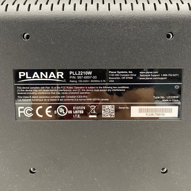 DELL（デル） 中古 PCモニター 22インチ PLANAR PLL2210W 格安 中古ディスプレイ : モニタヤ! - 通販 ...
