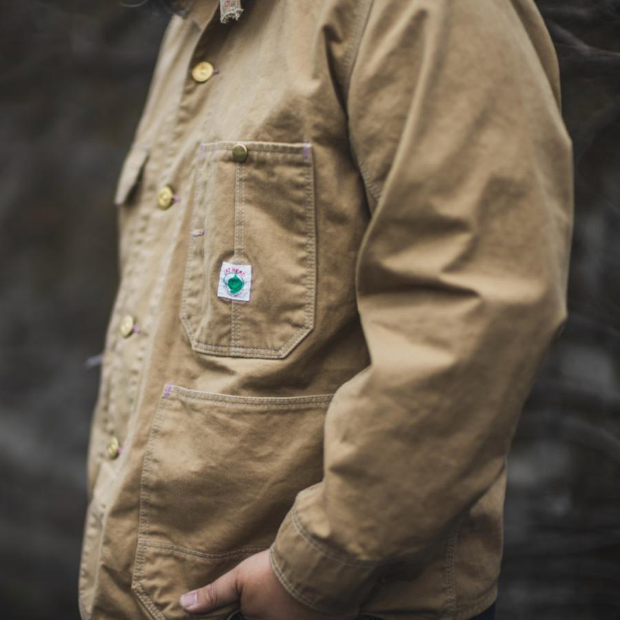 "Cat Head Jacket Khaki Drill" / TCB jeans TCBジーンズ カバーオール ラグランスリーブ ドリル : MONKEY WRENCH - 通販 ...