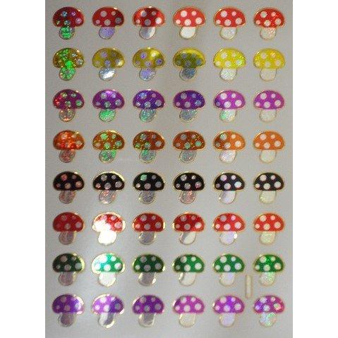 きらきらシール きのこ キノコ 茸 マッシュルーム 012 : mono-sta - 通販 - Yahoo!ショッピング