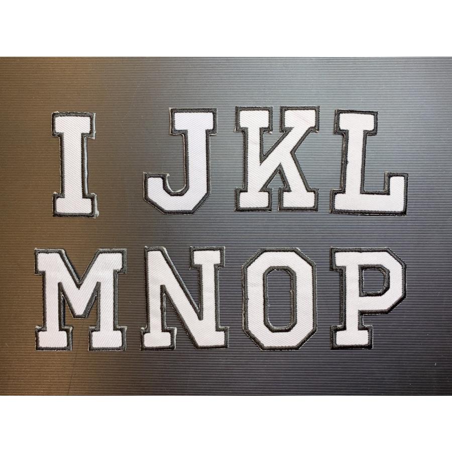 ワッペン アルファベット 白（黒ぶち） : pyhavc6954 : mono-sta - 通販 - Yahoo!ショッピング