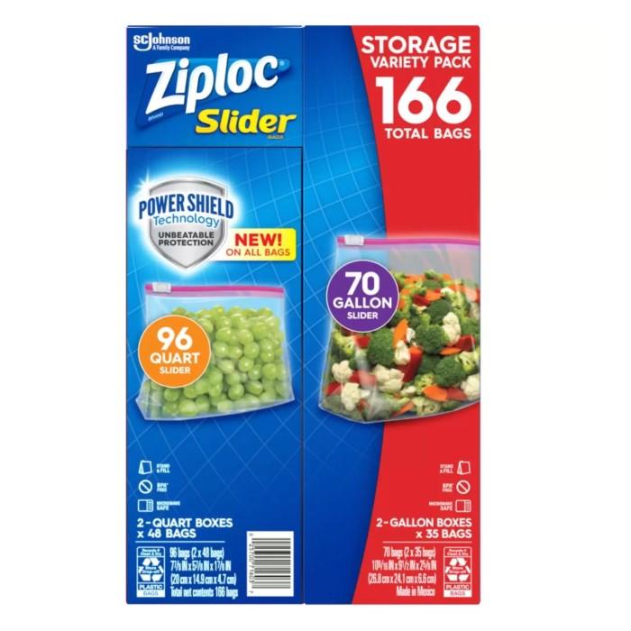 Ziploc ジップロック スライダー バッグ バラエティー パック 保存袋 166袋 : ts-z-1183857-1 : グッドシング - 通販 - Yahoo!ショッピング
