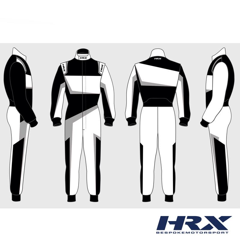 HRX レーシングスーツ ZERO ICON ゼロアイコン ホワイト×ブラック×グレー FIA8856-2018公認 IITALY (HRX ...