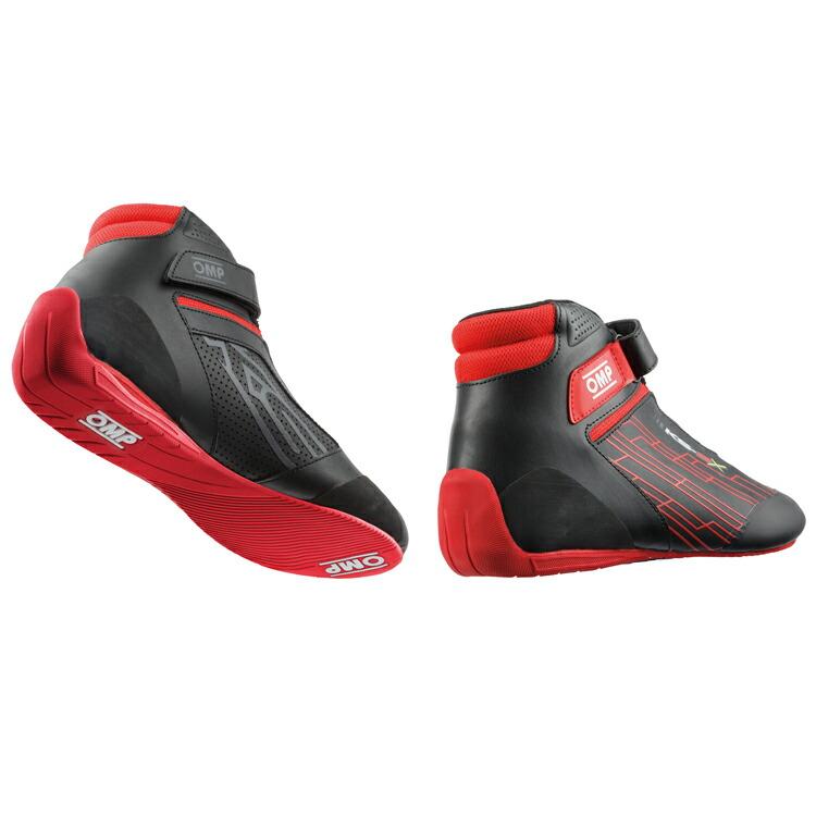 2026 NEWモデル！ OMP KS-2X FIA SHOES ブラック×レッド(073) レーシングシューズ FIA8877-2022公認モデル レーシングカート用 (KC0-0839 ...