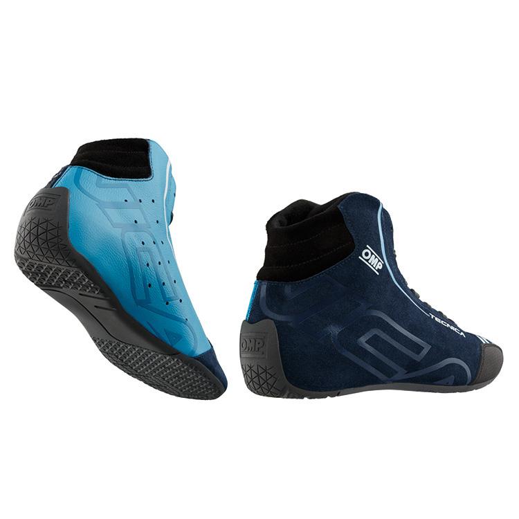 OMP TECNICA SHOES ネイビーブルー×シアン(244) レーシングシューズ FIA公認8856-2018 (IC0-0836 ...