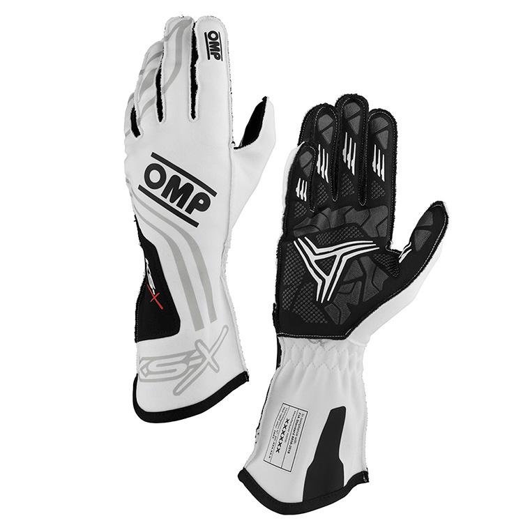 OMP KS-X GLOVE ホワイト MY2024 レーシンググローブ レーシングカート用 FIA8877-2022 Grade1 Homologation Standard (KB0 ...