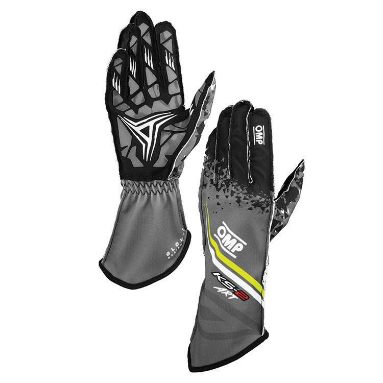 OMP KS-2 Art GLOVE アンスラサイト×イエロー×ブラック(184) MY2025 レーシンググローブ レーシングカート・走行会用 (KB0-2755-A01-184) : モノ ...