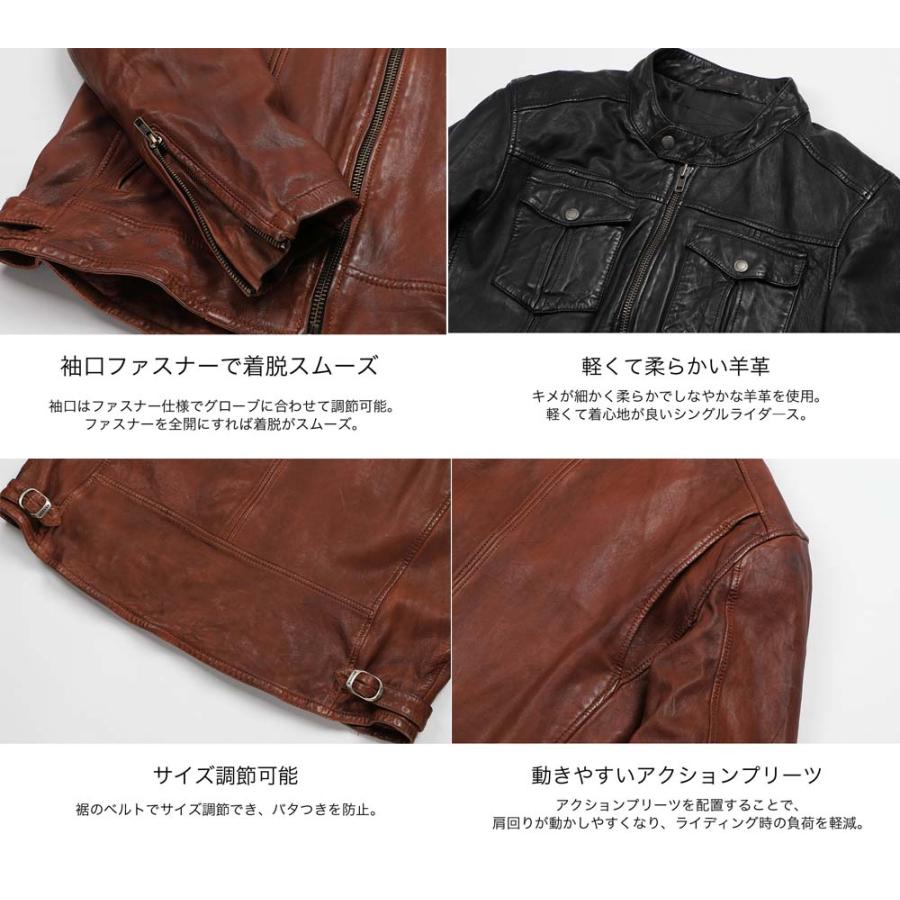 DEGNER 【デグナーWEB正規代理店】 デグナー 22WJ-7 レザージャケット Leather Jacket : モノダイレクト - 通販 - Yahoo!ショッピング