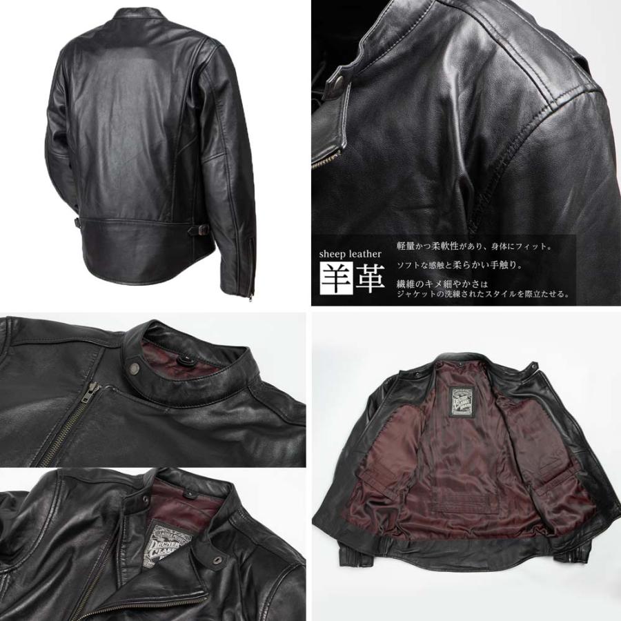 DEGNER 【デグナーWEB正規代理店】 デグナー 24WJ-3 レザージャケット オートバイ用 肩、ひじ、背中、胸プロテクター標準装備 軽量 羊革 ブラック : モノダイレクト - 通販 ...
