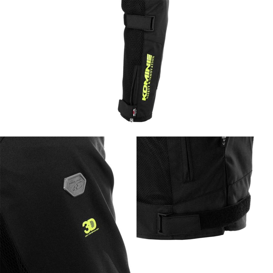 【送料無料】 コミネ (KOMINE)★WM~4XL 07-1563 プロテクト3Dエアストリームジャケット 胸部・肩・肘・背中のプロテクター標準装備 JK-1563 :JK-1563:モノ ...